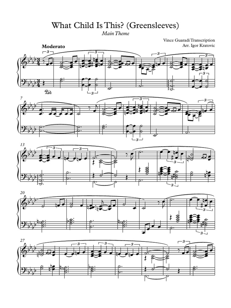Vince Guaraldi - Greensleeves What Child Is This | PDF