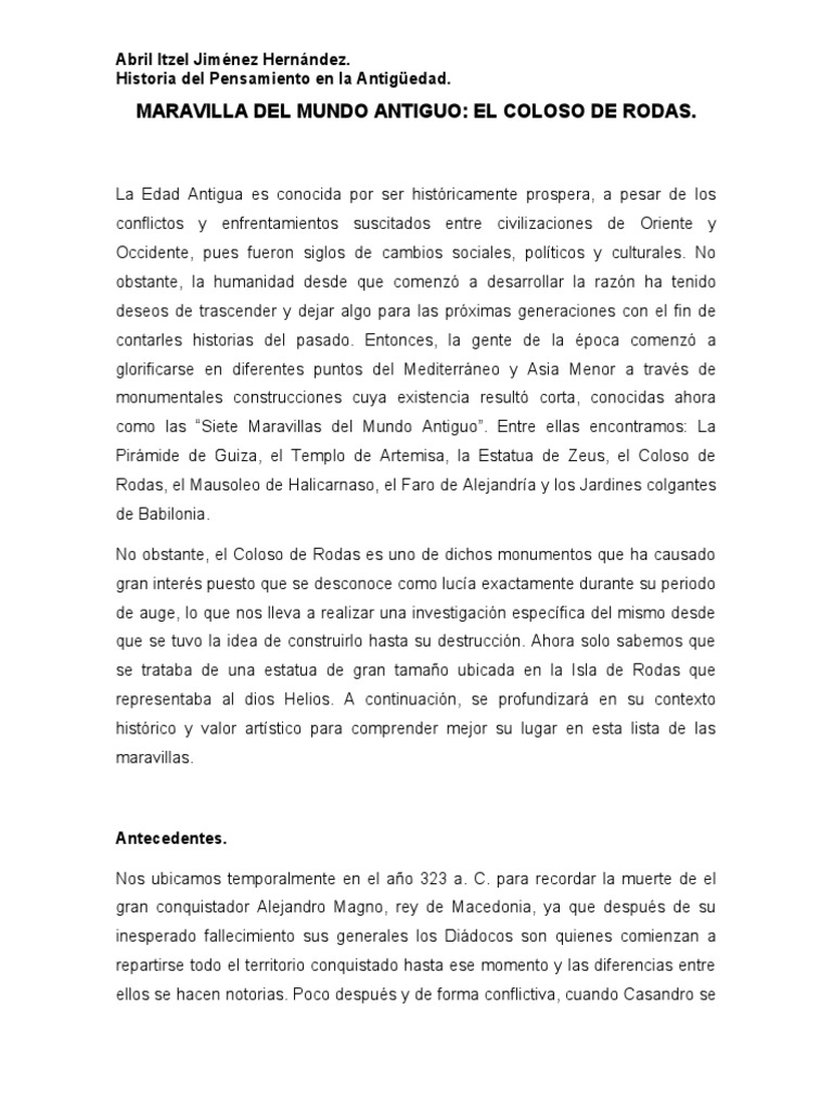 El Coloso de Rodas | PDF | Rodas