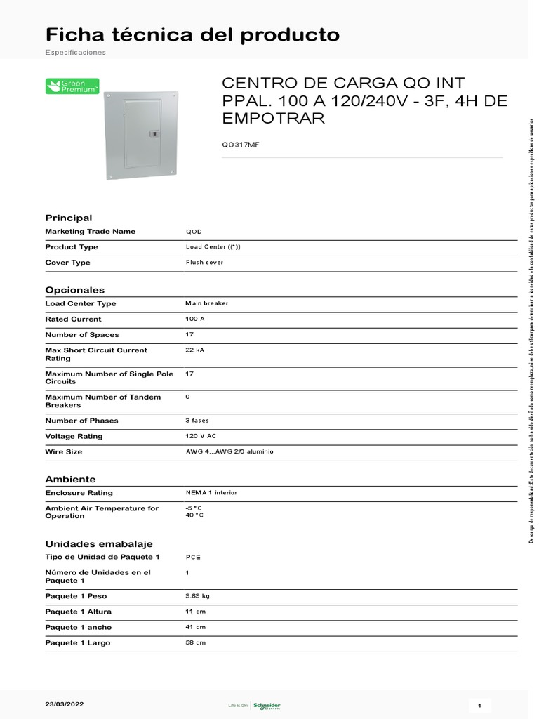 Centros de Carga QO - QO317MF | PDF