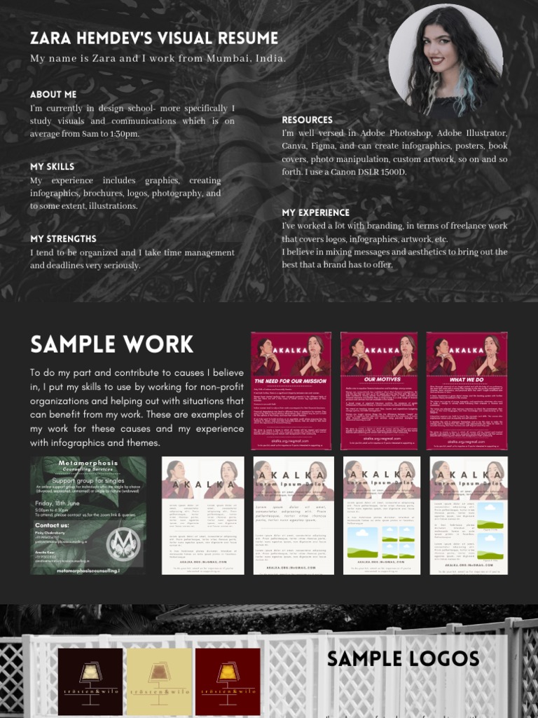 Zara Hemdev's Visual Resume | Download Free PDF | Infographics | Brand
