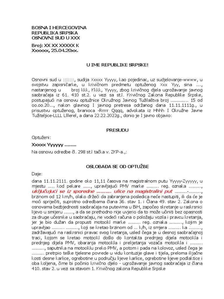 FB 80 Primer Greske Saob Signalizacije | PDF