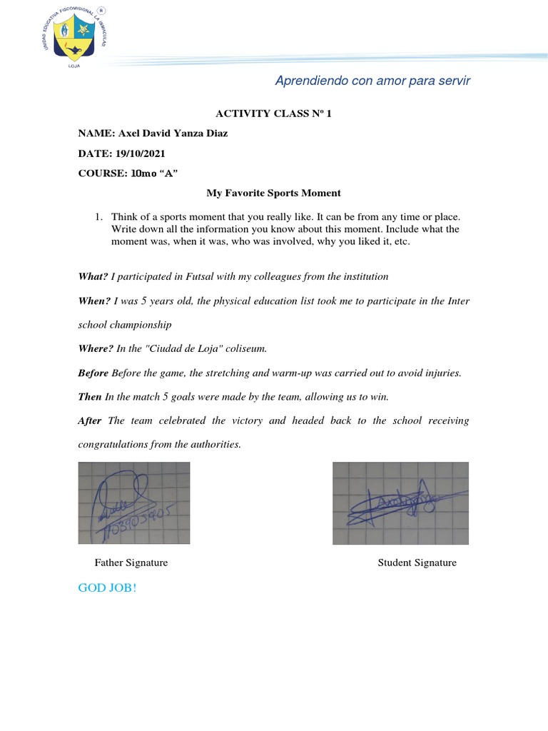 Activity Class #1 | PDF | Career & Growth