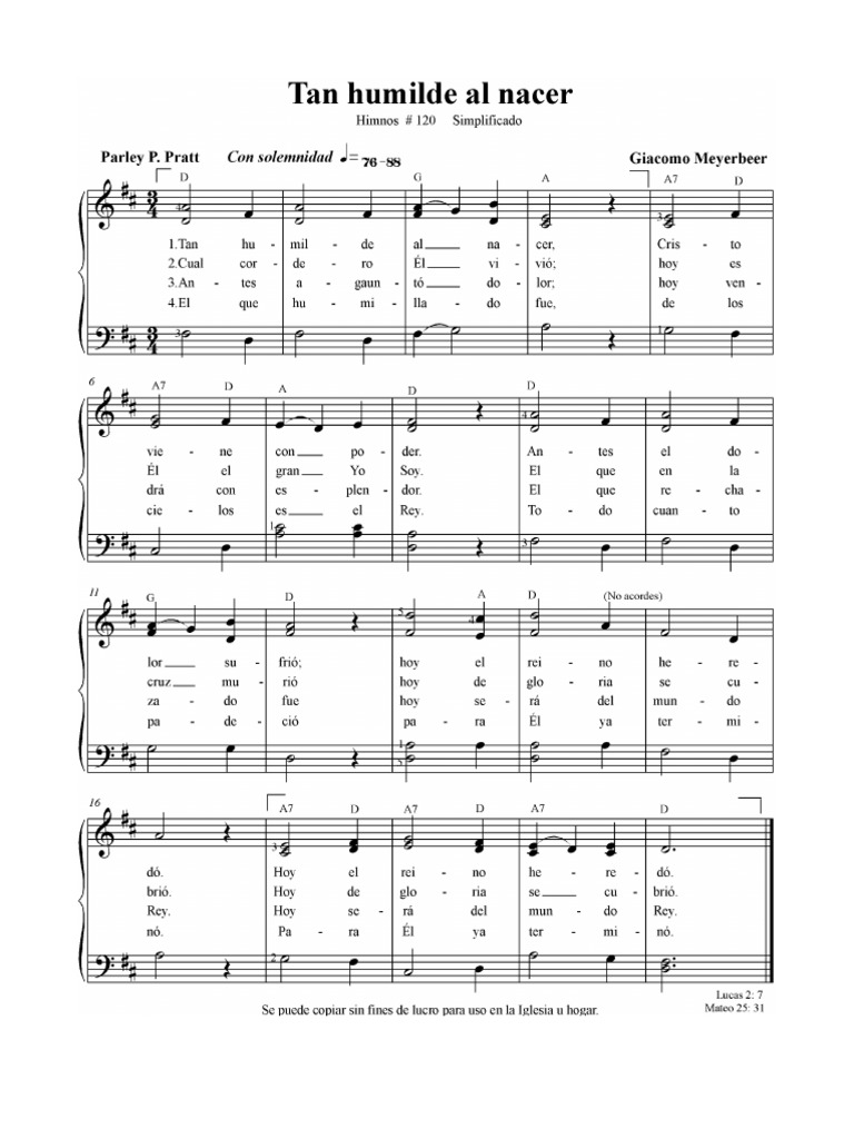Tan Humilde Al Nacer | PDF