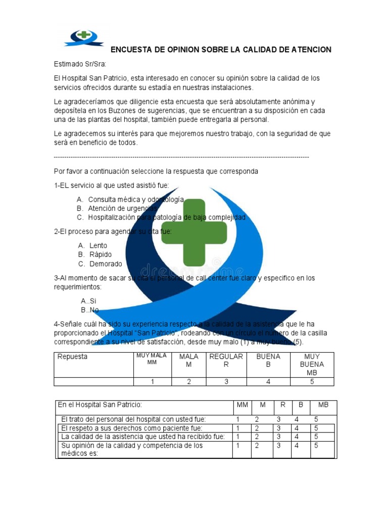 ENCUESTA | PDF | Hospital | Cuidado de la salud
