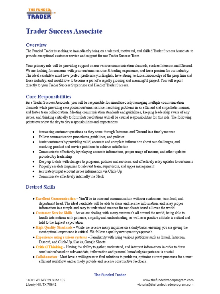 Trader Success Role for Forex Pros | PDF | Communication | Information
