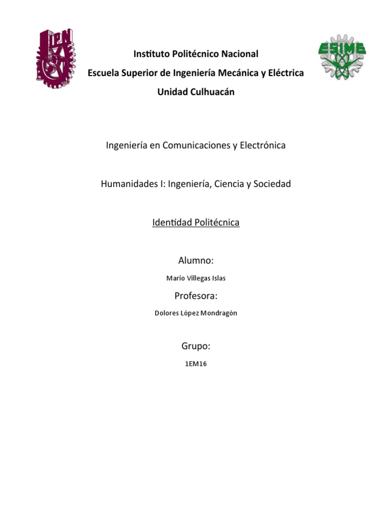 Instituto Politécnico Naciona1 | PDF