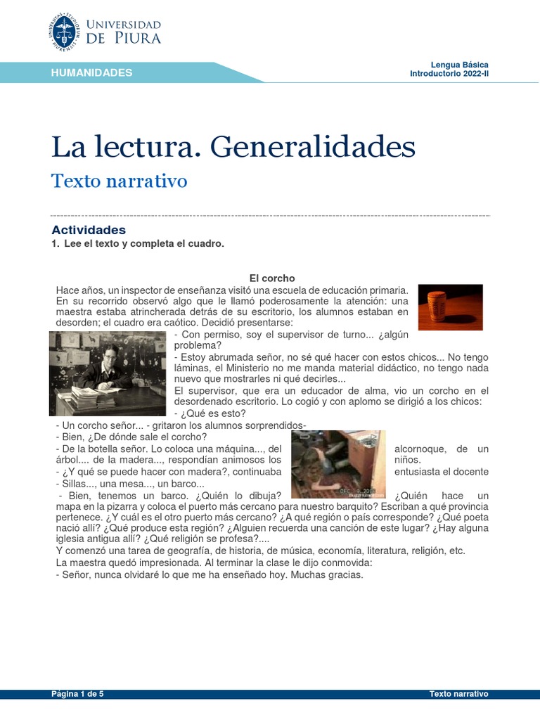 (2b) Actividad. Texto Narrativo | PDF