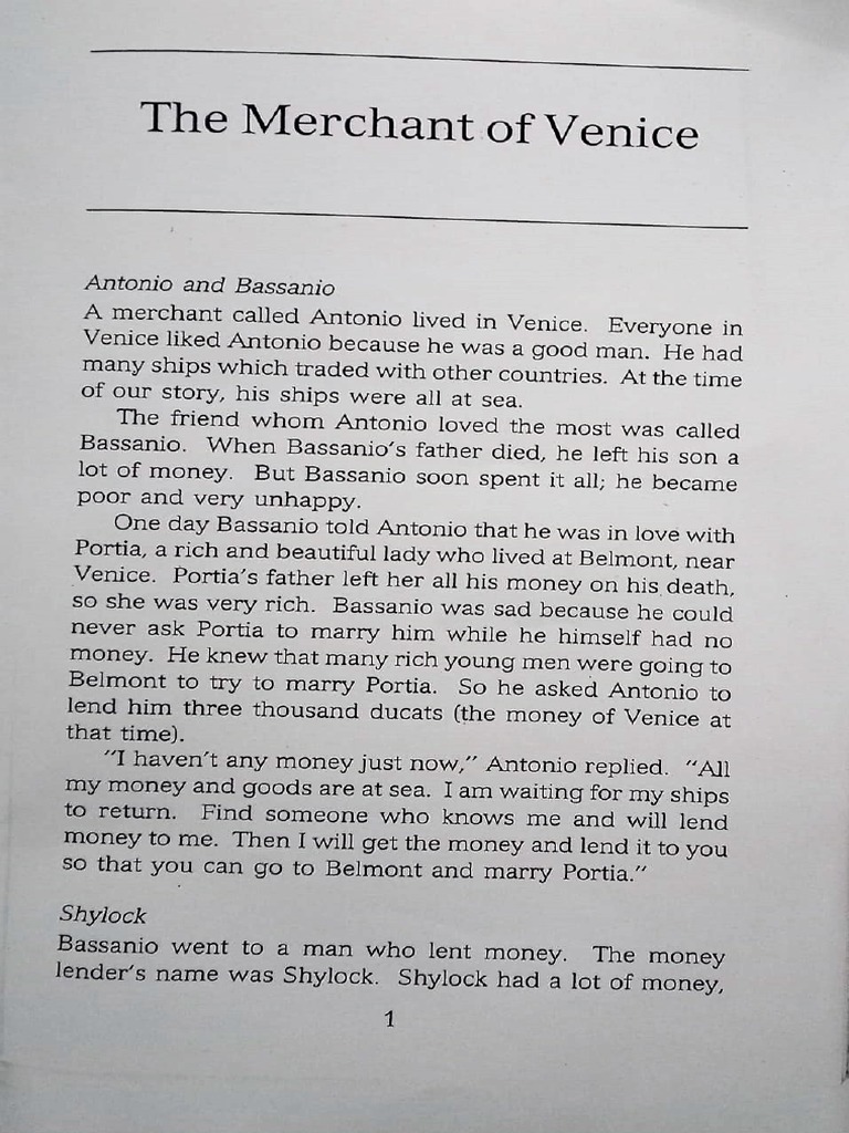 The Merchant of Venice | PDF