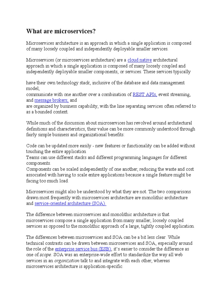 What Are Microservices | PDF | Cloud Computing | Service Oriented Architecture