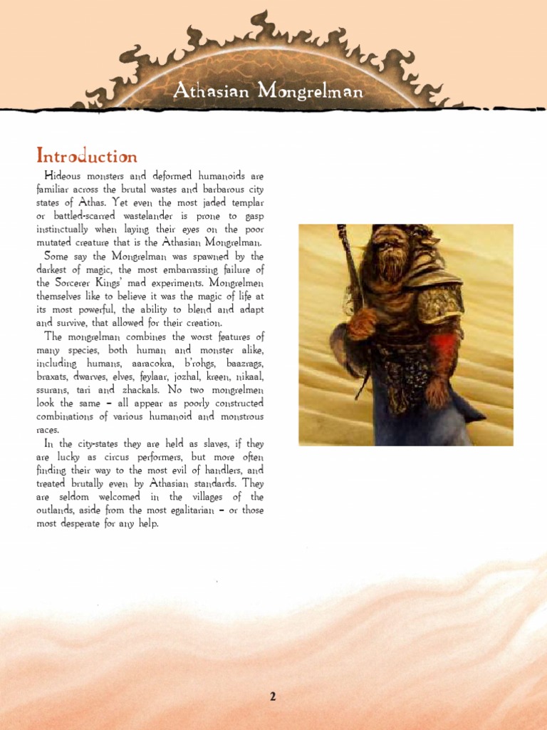 Athasian Mongrelman | Download Free PDF | Monsters