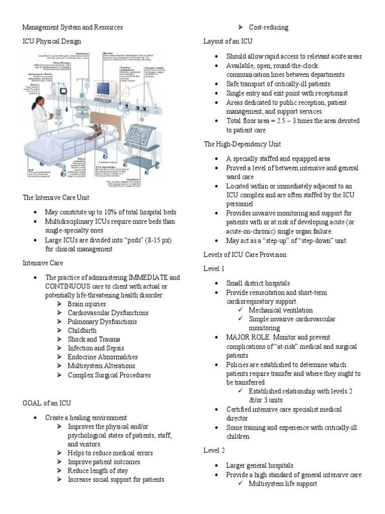 ICU Design and Management Overview | PDF | Intensive Care Unit ...