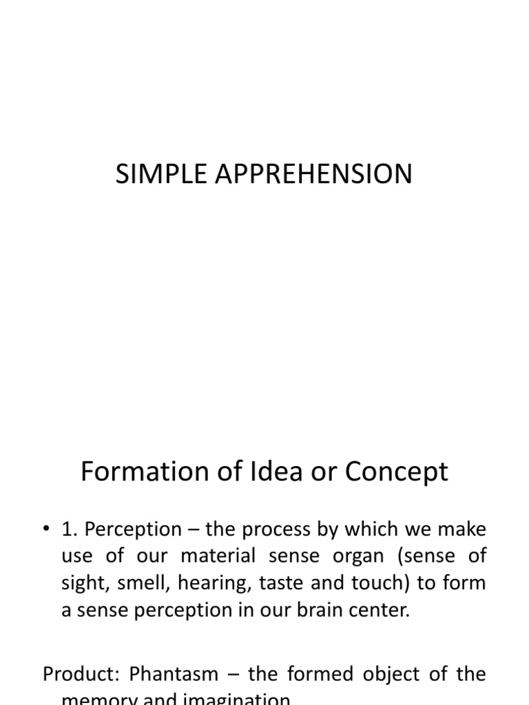 Simple Apprehension | PDF | Definition | Semiotics