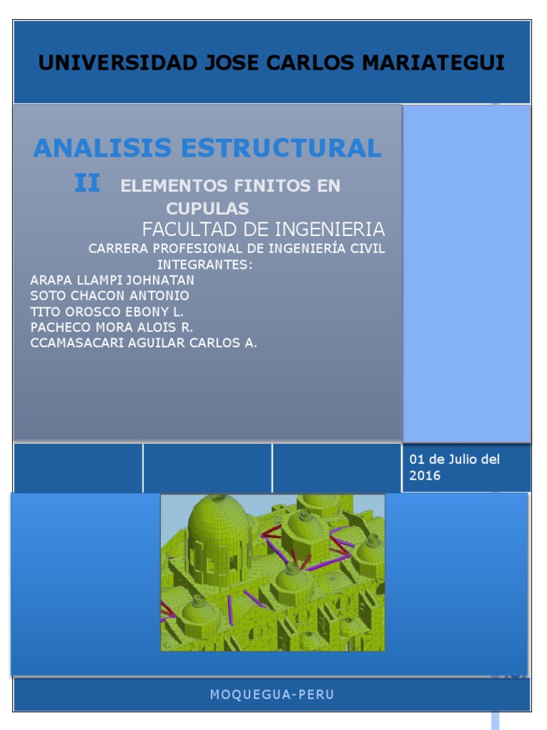 Analisis Cupulas Final m9 | PDF | Método de elementos finitos | Matriz (Matemáticas)