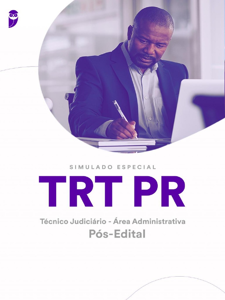 1º Simulado TRT PR - Técnico Judiciário - Área Administrativa | Download grátis PDF | Férias ...