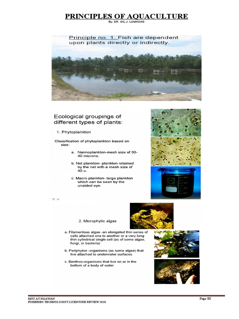 Principles of Aquaculture | PDF | Science & Mathematics