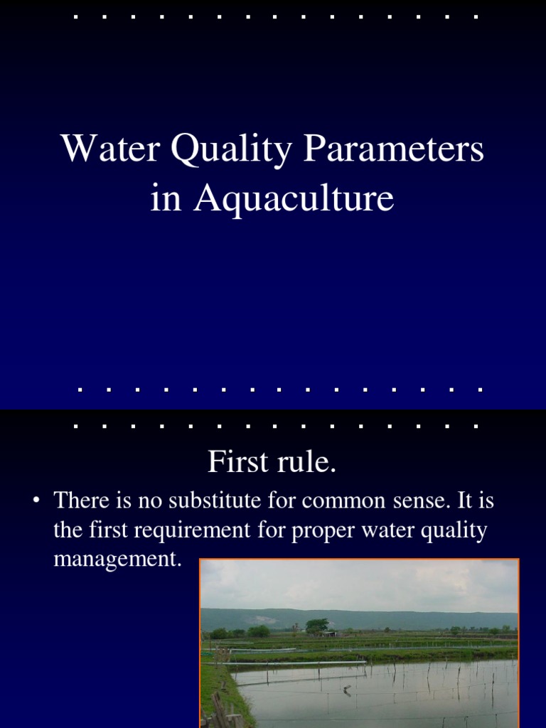 Pond Parameters | PDF | Ammonia | Nitrogen
