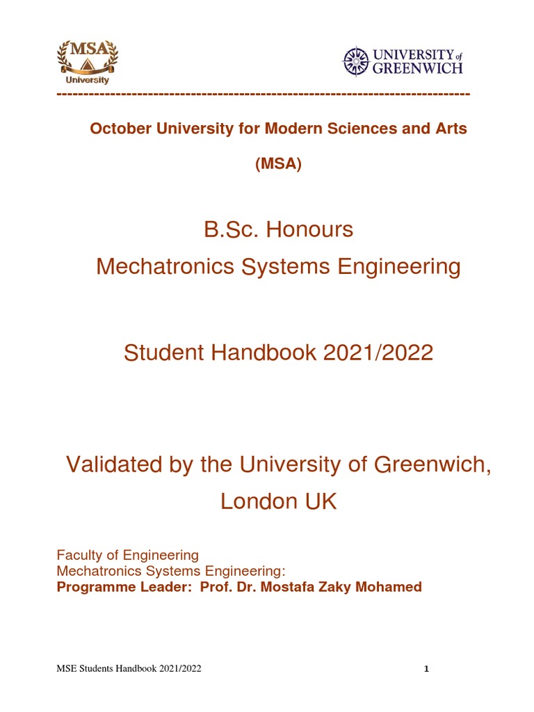 MSE Student Handbook | PDF