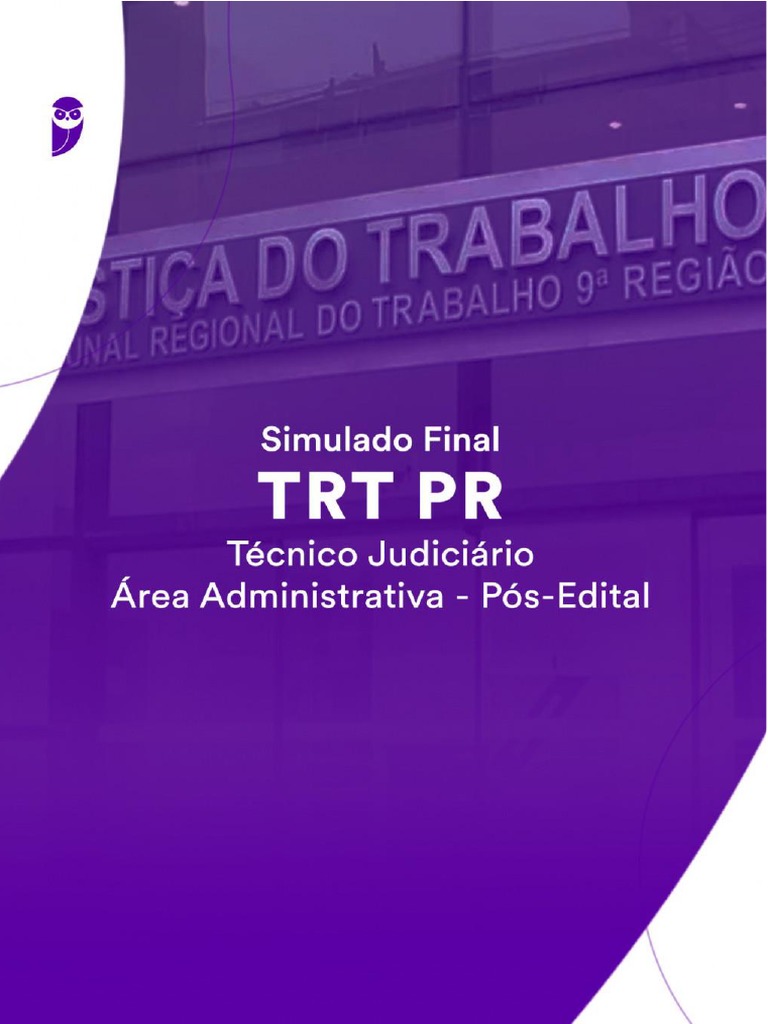 Simulado Final TRT PR - Técnico Judiciário Área Administrativa | Download grátis PDF | Férias ...