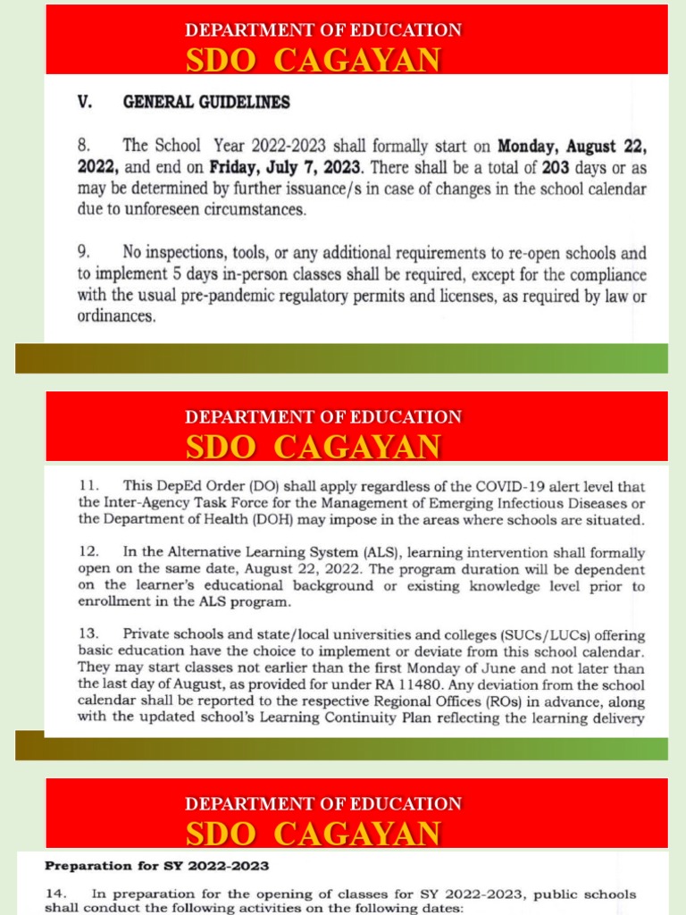 CLASS PROGRAM SCHEDULE 2022 FACE TO FACE Edited Cagayan | PDF ...