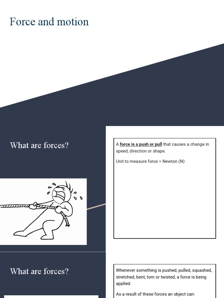 Force and Motion | PDF | Force | Friction