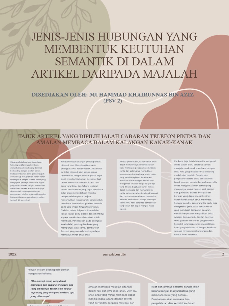 Rumusan Hubungan Semantik | PDF
