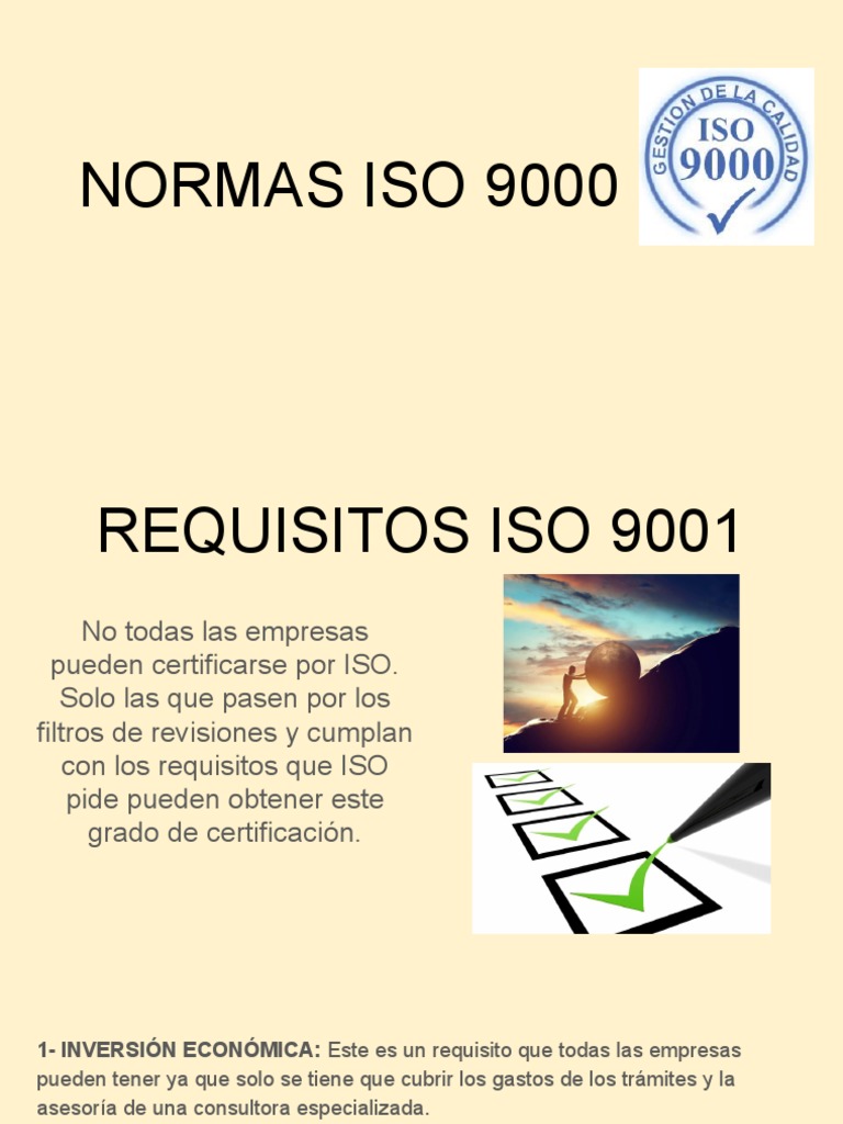 Requisitos para Certificación ISO 9001 | PDF | Iso 9000 | Calidad ...