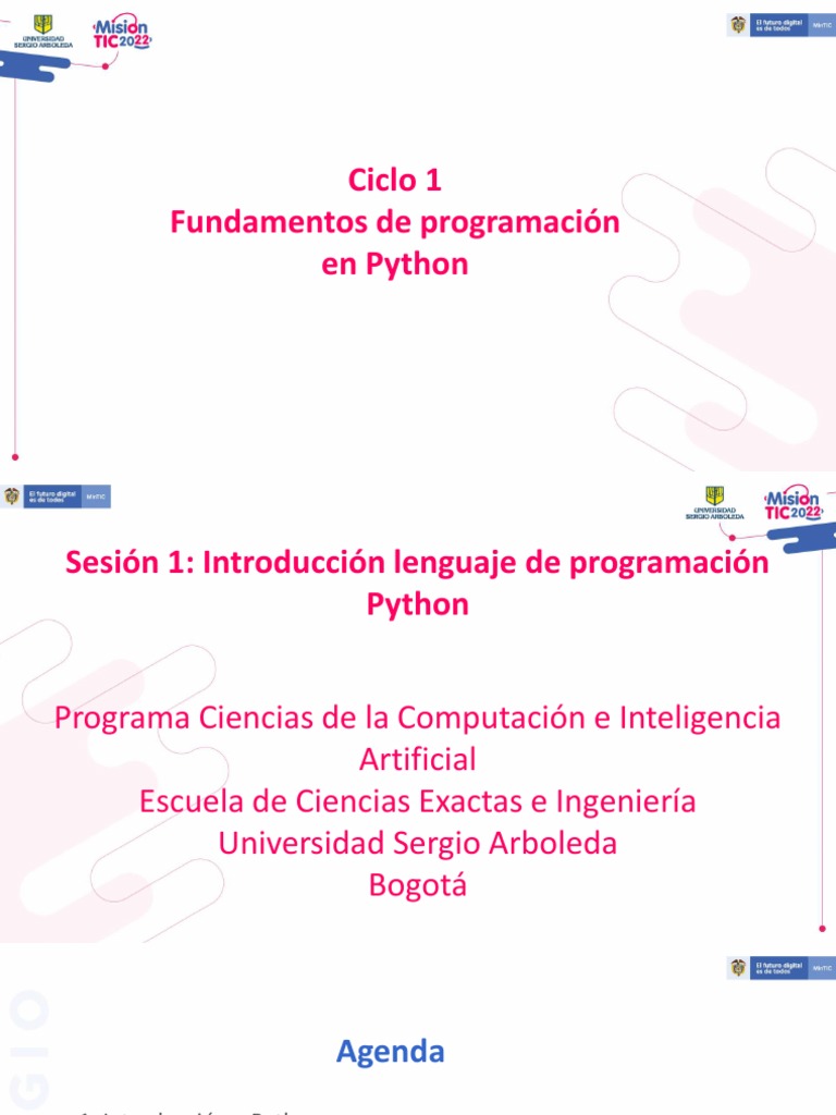 1 (Introducción Lenguaje de Programación) | PDF | Python (lenguaje de programación ...