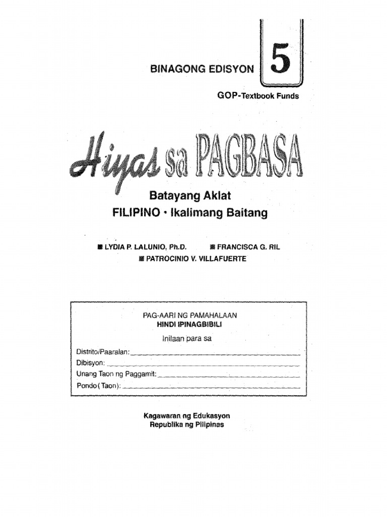 Hiyas Sa Pagbasa 5 | PDF