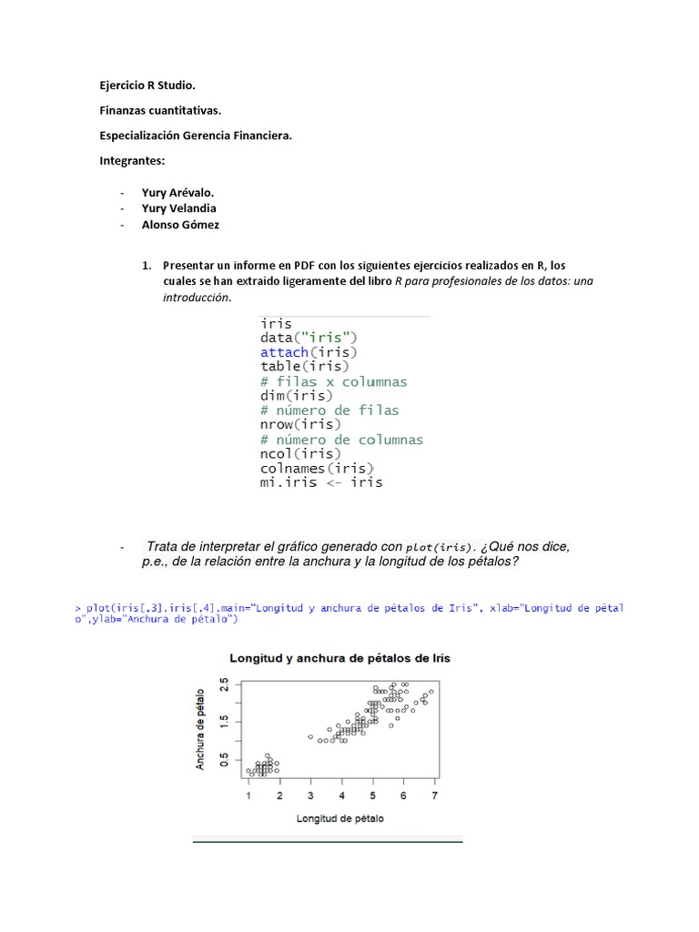 Desarollo Taller 1 Rstudio | PDF | Métodos y materiales de enseñanza ...