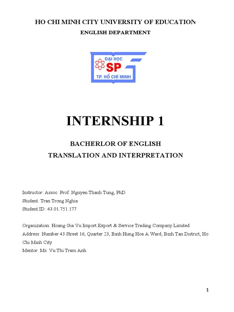 Intership of English | PDF | Translations | Project Management