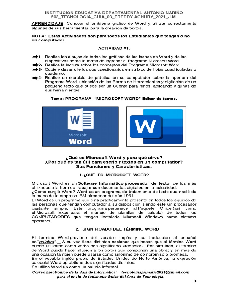 Guía de Uso y Funciones de Microsoft Word | PDF | Microsoft Word | Microsoft Windows