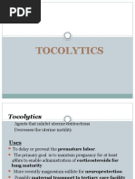 Tocolytic Drugs: Uses and Guidelines | PDF | Childbirth | Preterm Birth