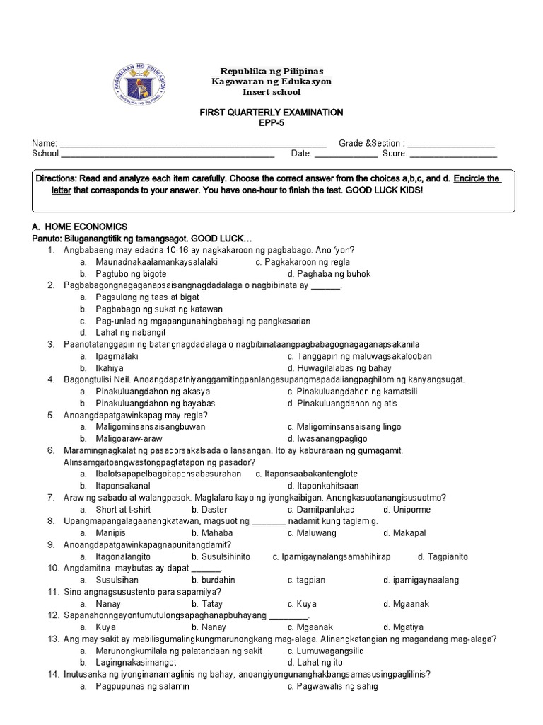 PT - Epp 5 - Q1 | PDF