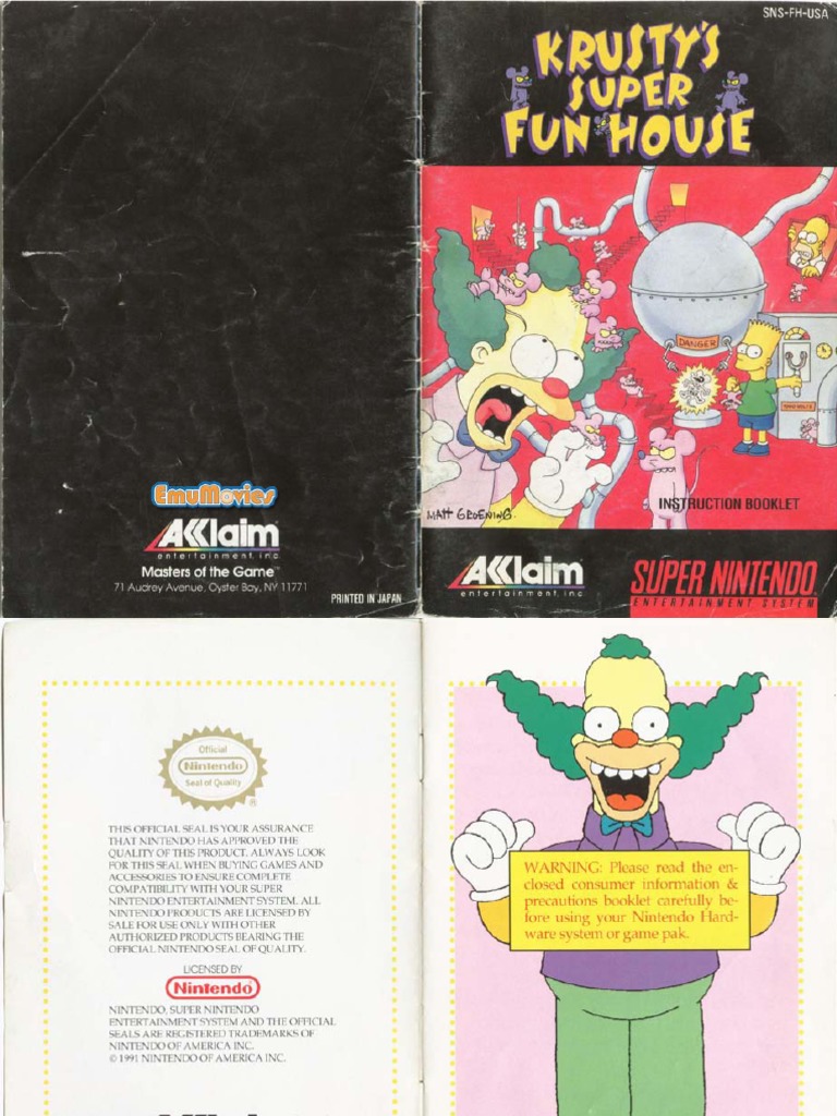 Krustys Super Fun House USA Rev 1 | PDF