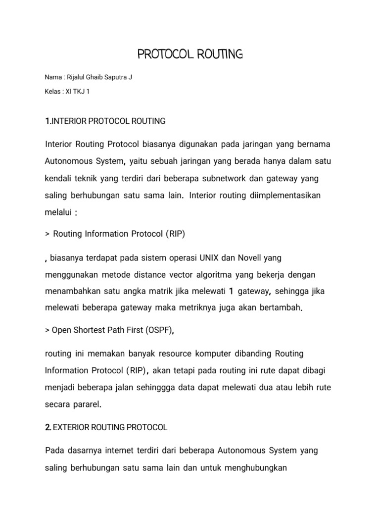 Protocol Routing | PDF