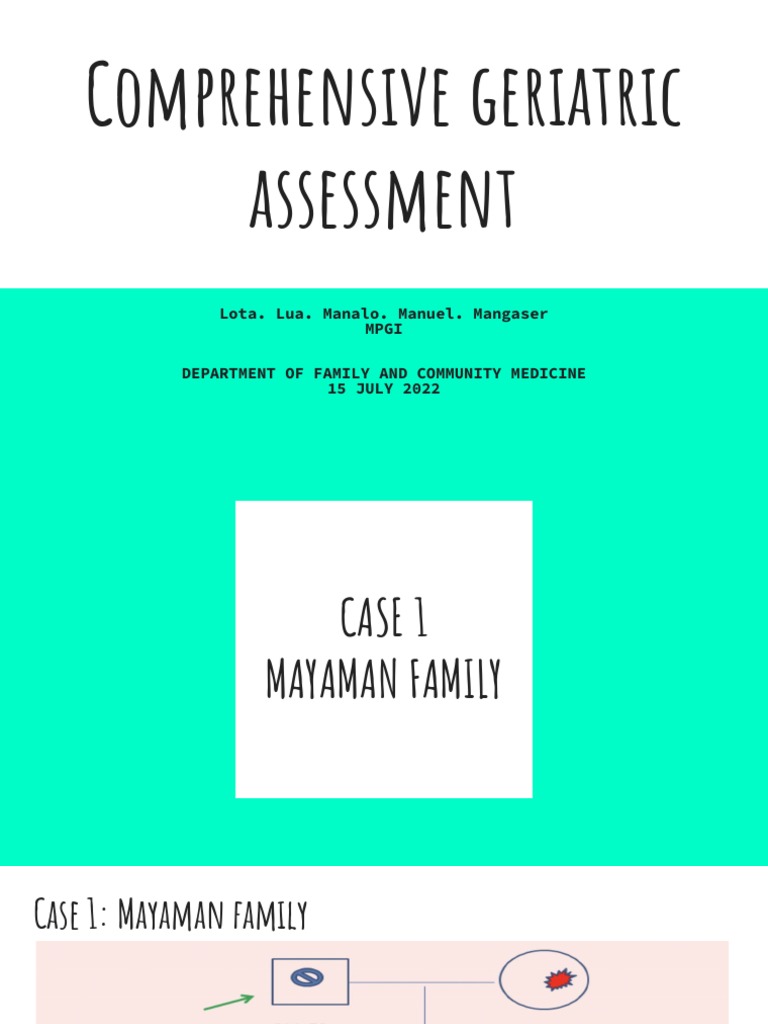 Comprehensive Geriatric Assessment - MPGI | PDF | Body Mass Index ...
