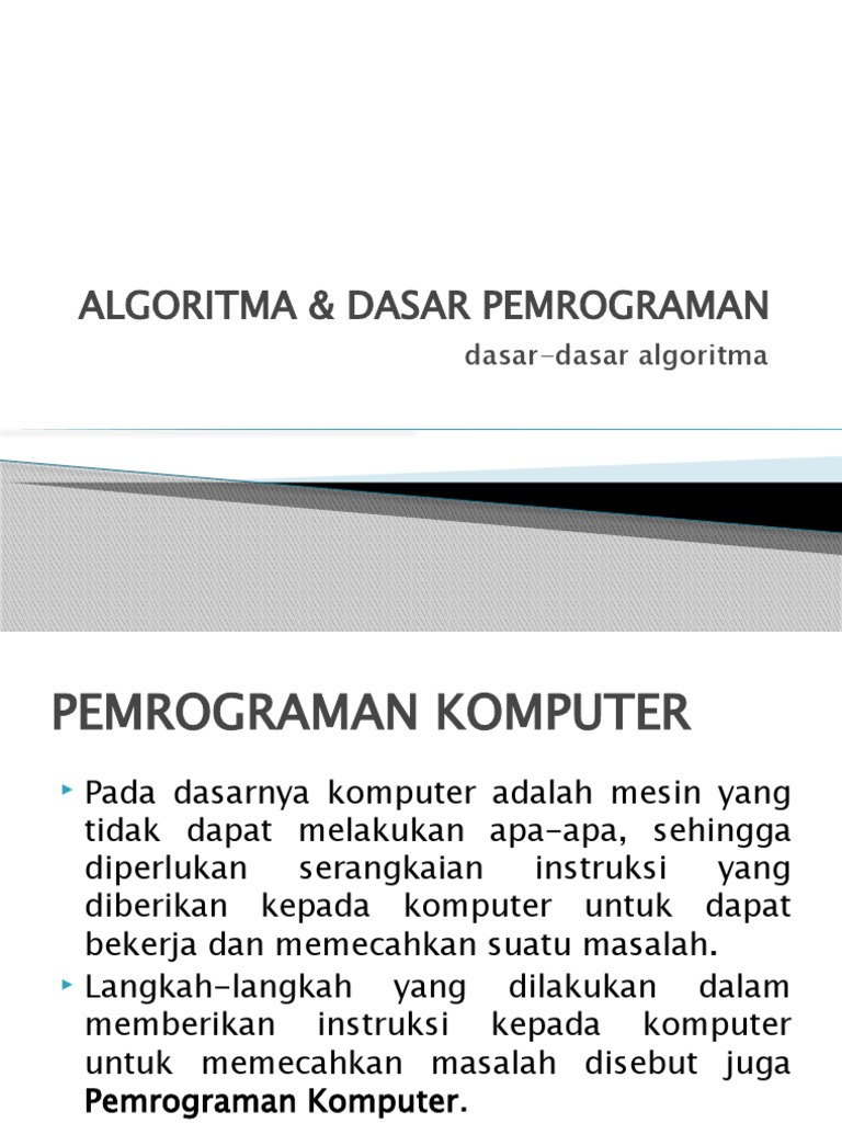 Algoritma Dasar Pemrograman-1 | PDF