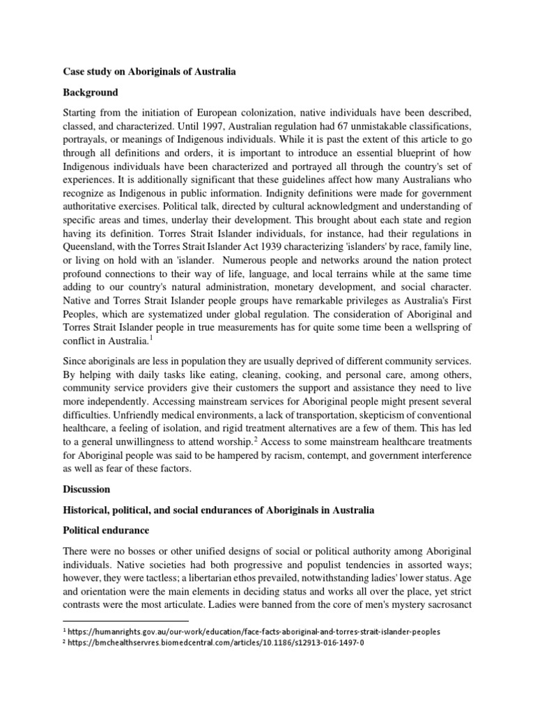 ANU - 1389 Case Study On Aboriginals of Australia | PDF | Indigenous ...
