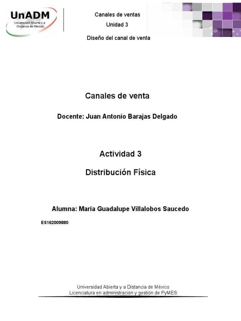 Gcav U3 A3 MGVS | PDF | Logística | Business