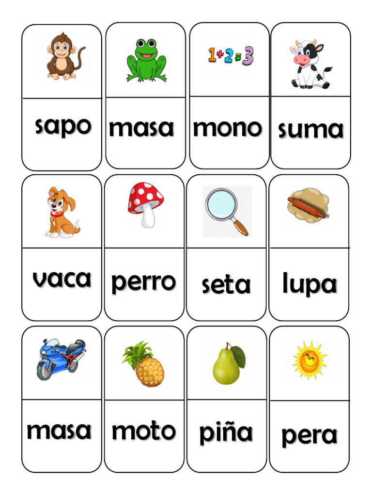 Dominó de Palabras | PDF