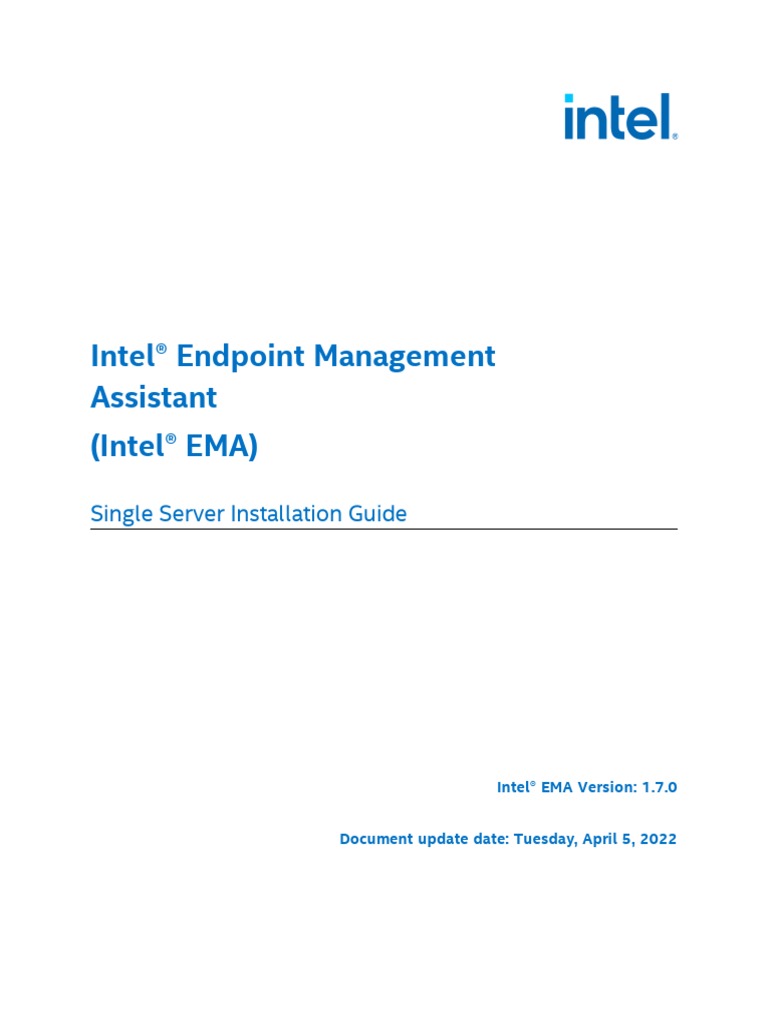 Intel Ema Server Installation and Maintenance Guide | PDF | Transport ...
