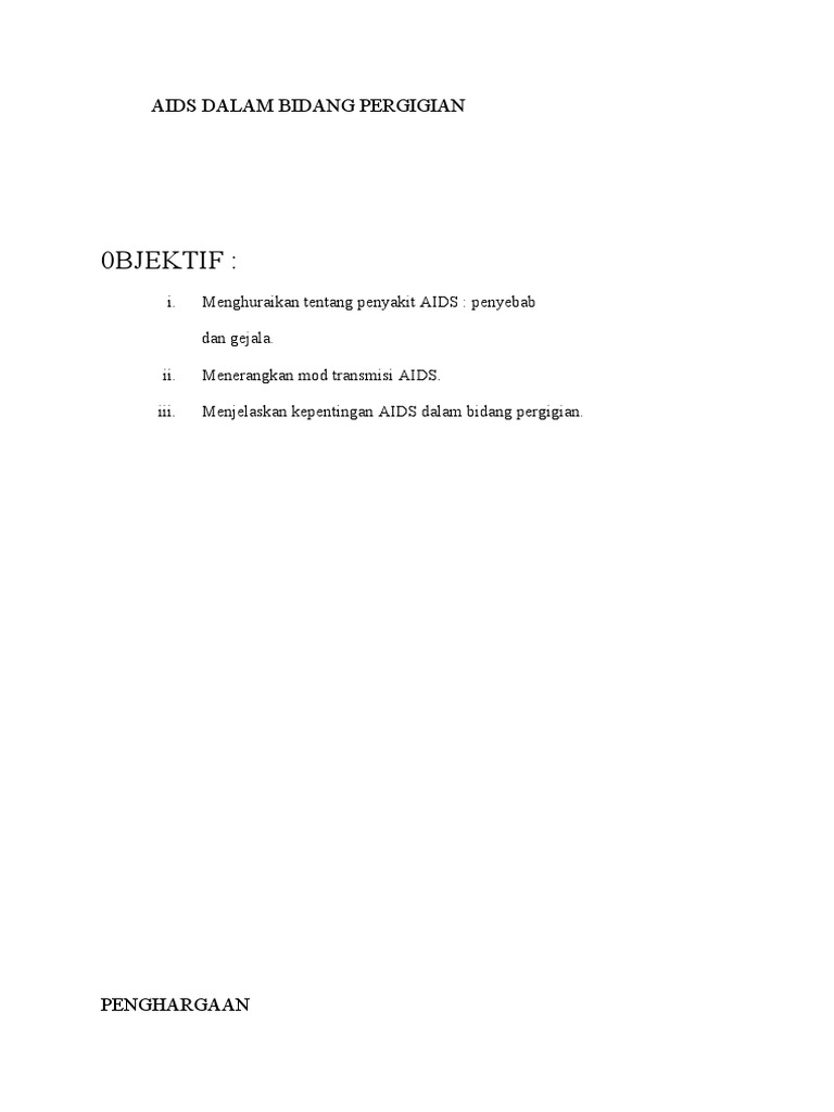 Punca Penyakit AIDS dan HIV | PDF | Sains & Matematika