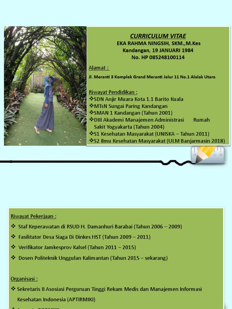 Curriculum Vitae Eka Rahma Ningsih | PDF | Pengembangan Diri