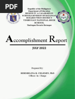 Accomplishment Report | PDF