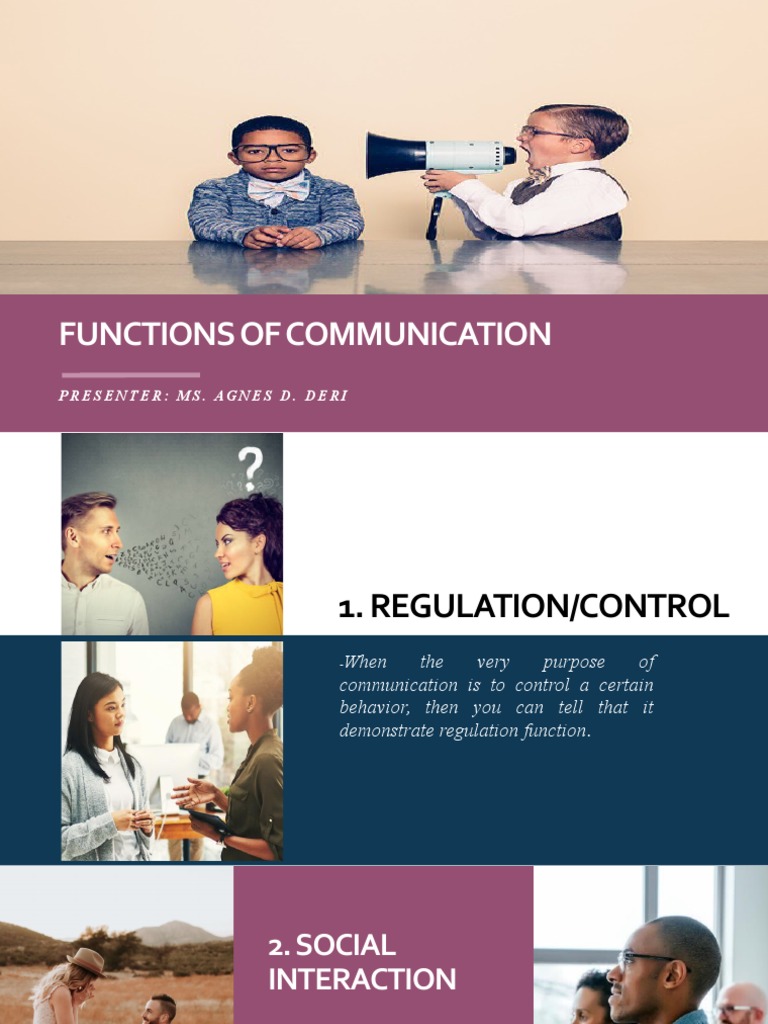 Functions of Communication | PDF