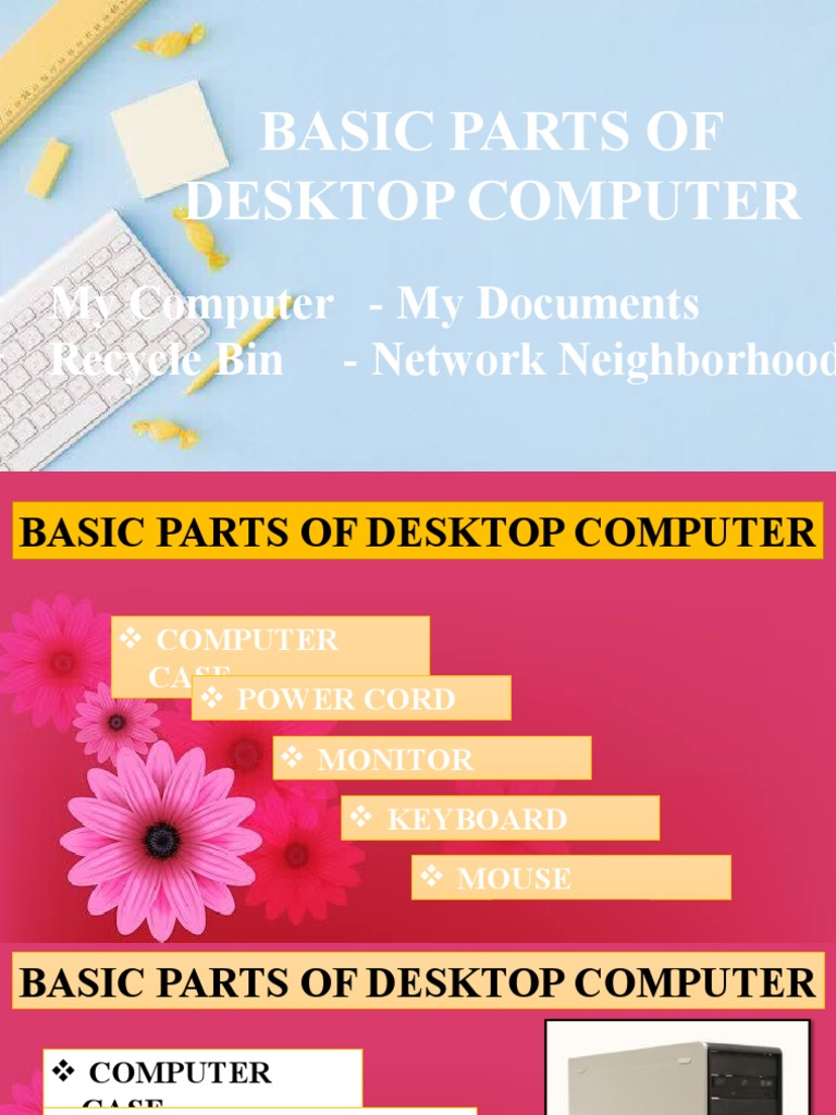 Basic Parts of Desktop Computer | PDF