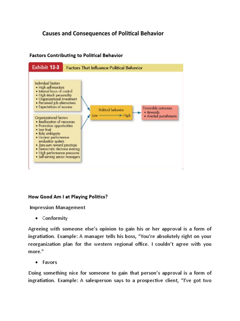 Causes and Consequences of Political Behavior | PDF | Power (Social And ...