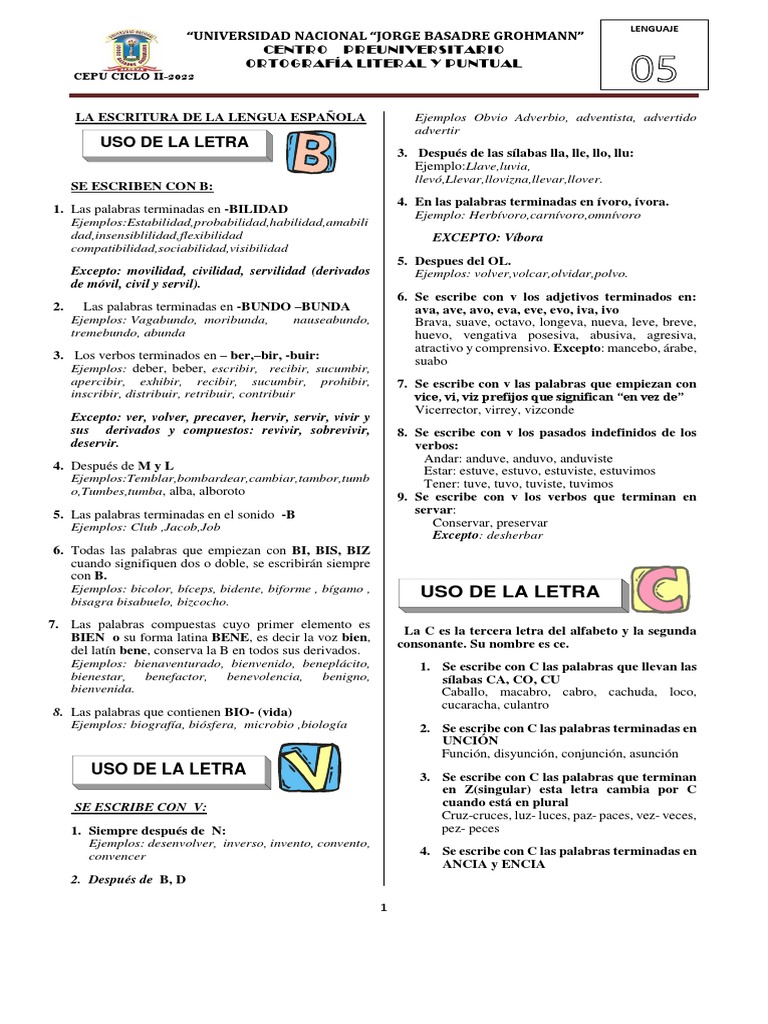 Práct. 05 - Lenguaje Con Clave | PDF | Coma | Gramática