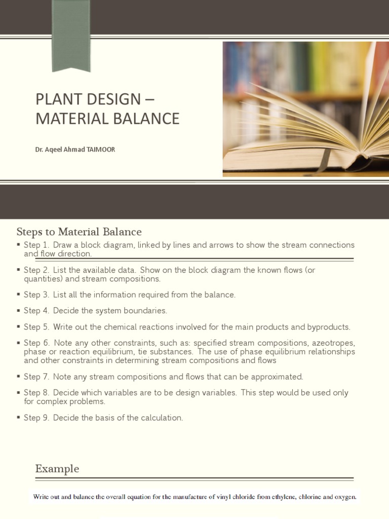 3-Plant Design - Material Balance | Download Free PDF | Water | Ethanol