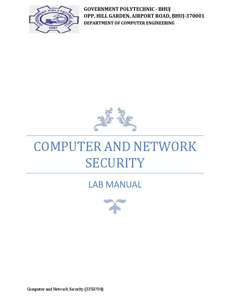 CNS - 3350704 Lab Manual-Edited | PDF | Encryption | Computing